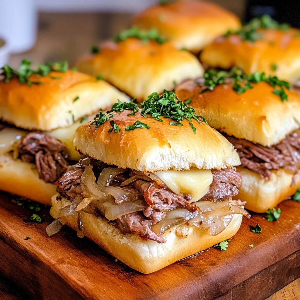 Mini Beef Sliders with Caramelized Onions Recipe - Vintage Cooks