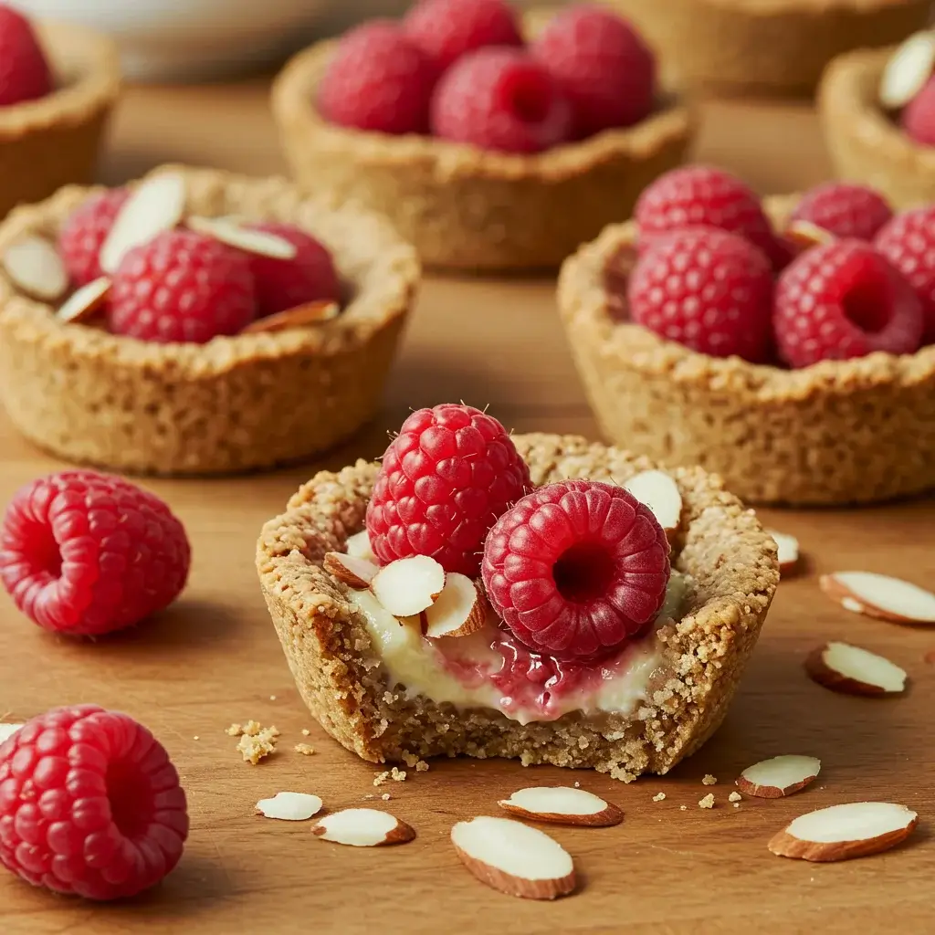 Mini Raspberry Almond Tarts recipe 🍓 - Vintage Cooks