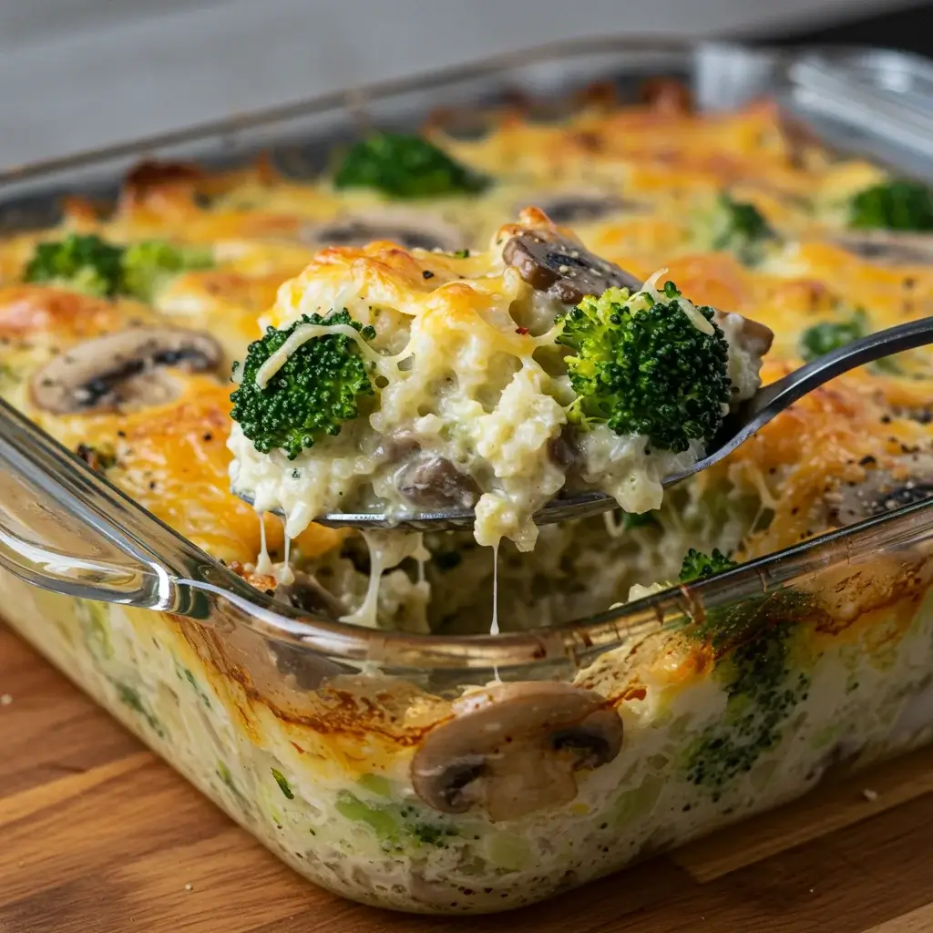 Broccoli-Mushroom Bubble Bake recipe - Vintage Cooks