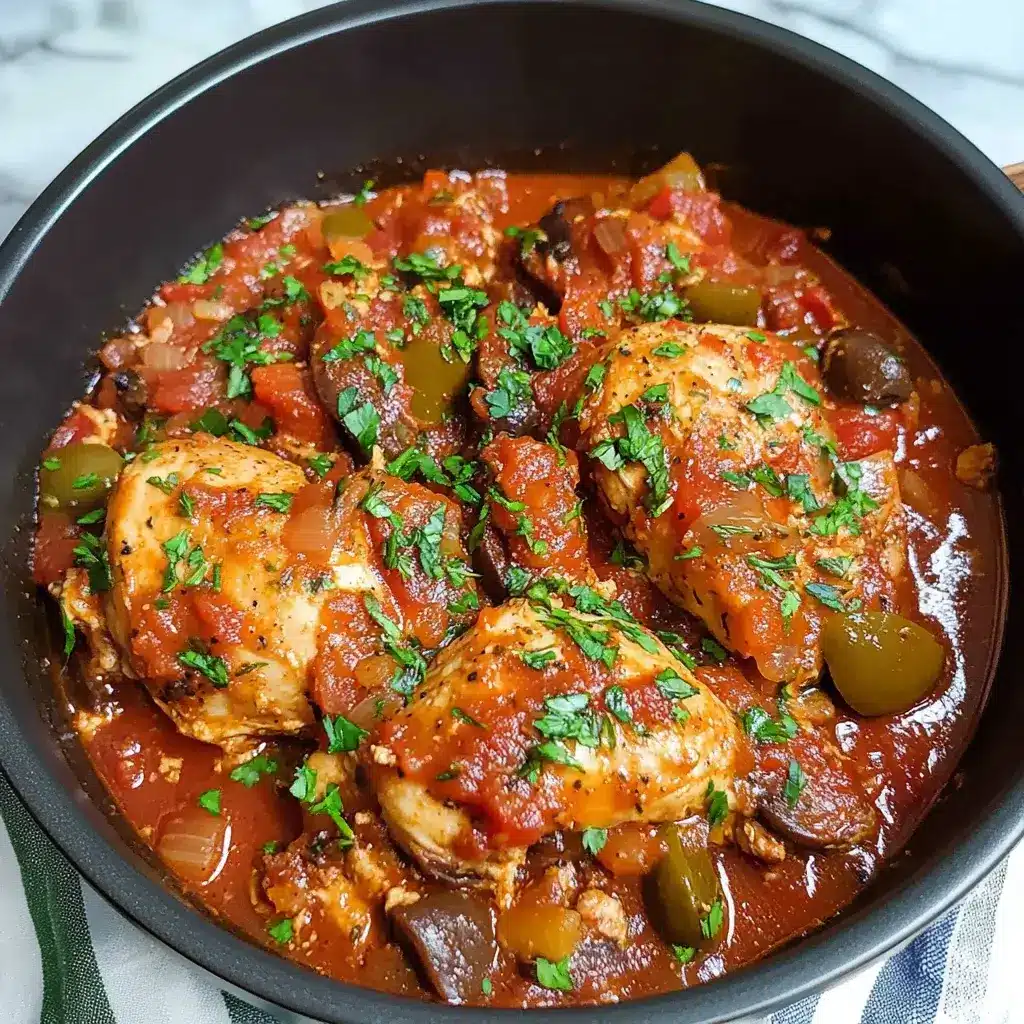 Slow Cooker Chicken Cacciatore recipe - Vintage Cooks