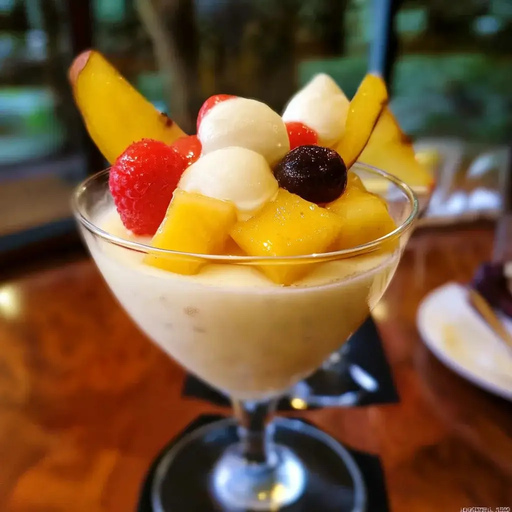 Chinese Almond Float with Fresh Fruit Recipe - Vintage Cooks