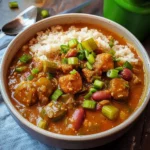 Vegetarian Gumbo with Okra and Red Beans recipe - Vintage Cooks