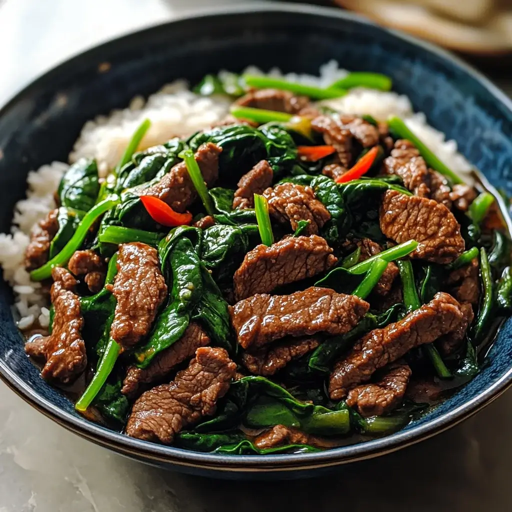 Beef and Spinach Stir Fry recipe - Vintage Cooks