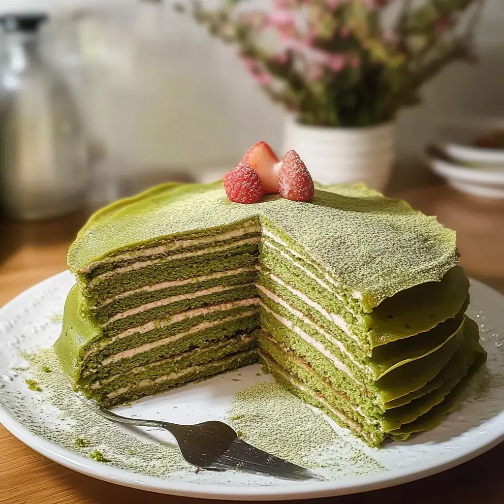 Matcha Crepe Cake recipe - Vintage Cooks