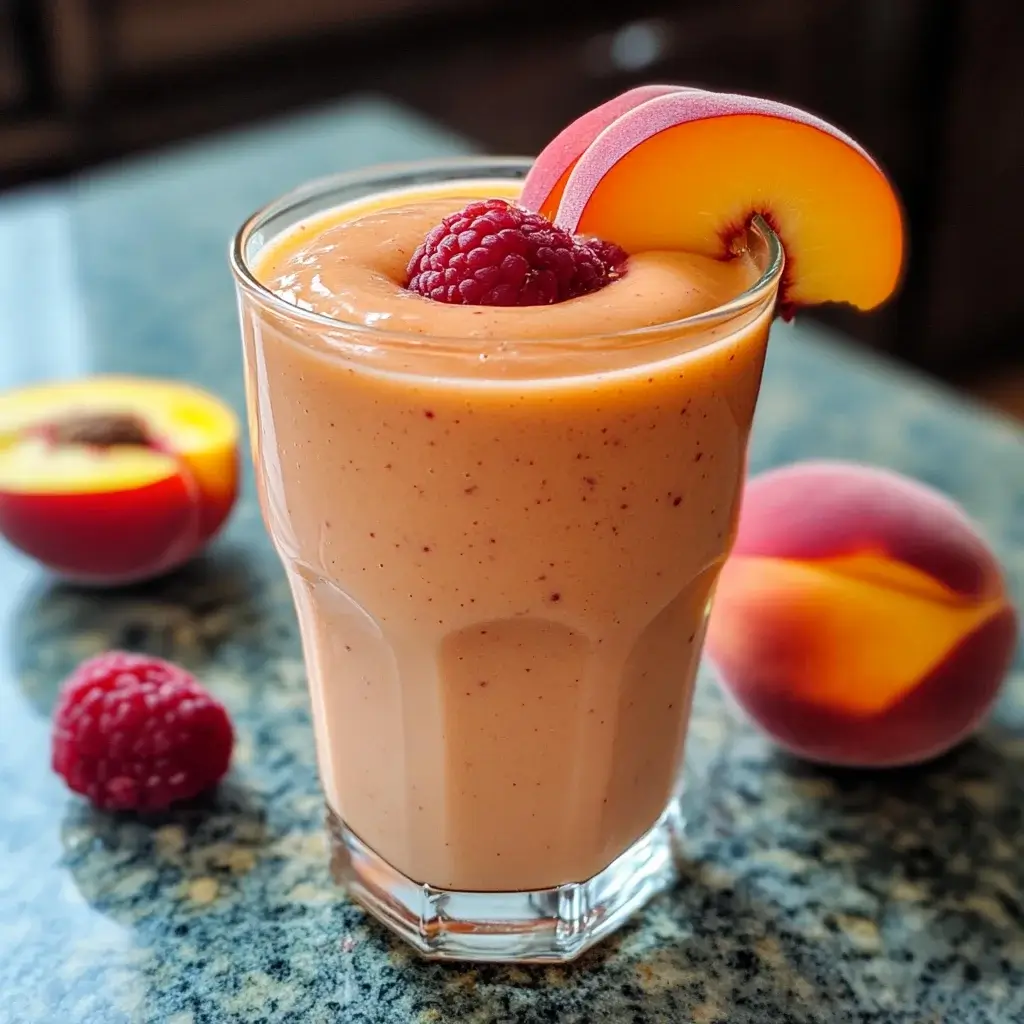 Peach Melba Smoothie recipe - Vintage Cooks