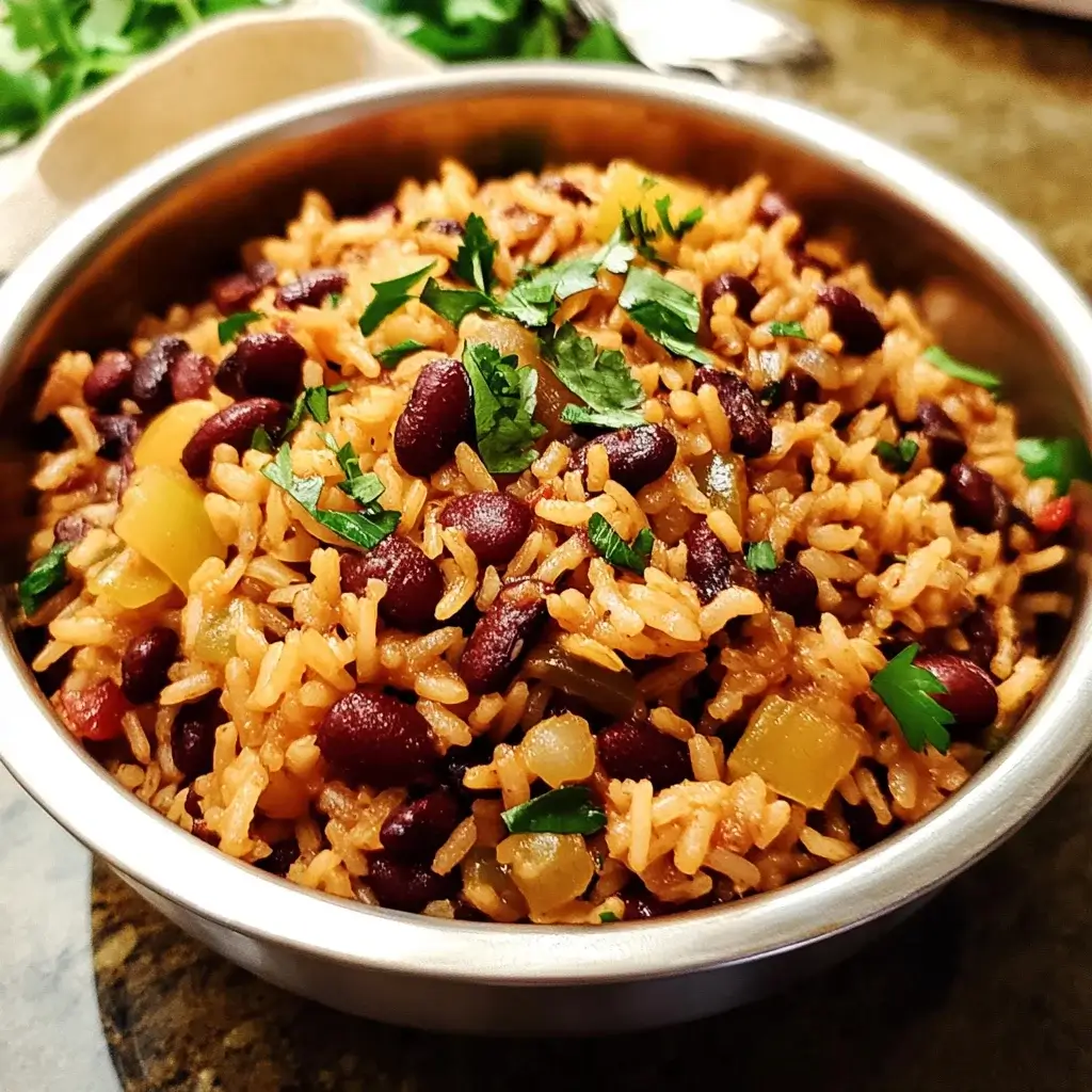 Easy Caribbean Rice and Beans recipe - Vintage Cooks