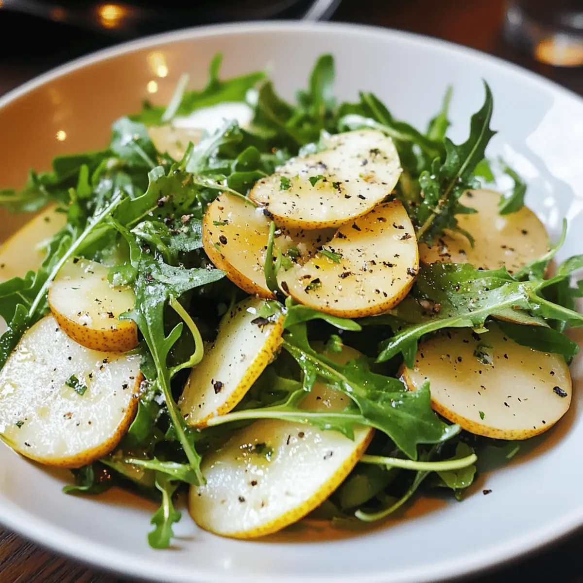Irresistible Juicy Delicious Arugula & Pear Salad