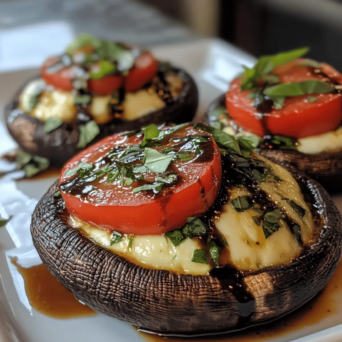 Ultimate Delicious Cheesy Caprese Stuffed Portobello Mushrooms