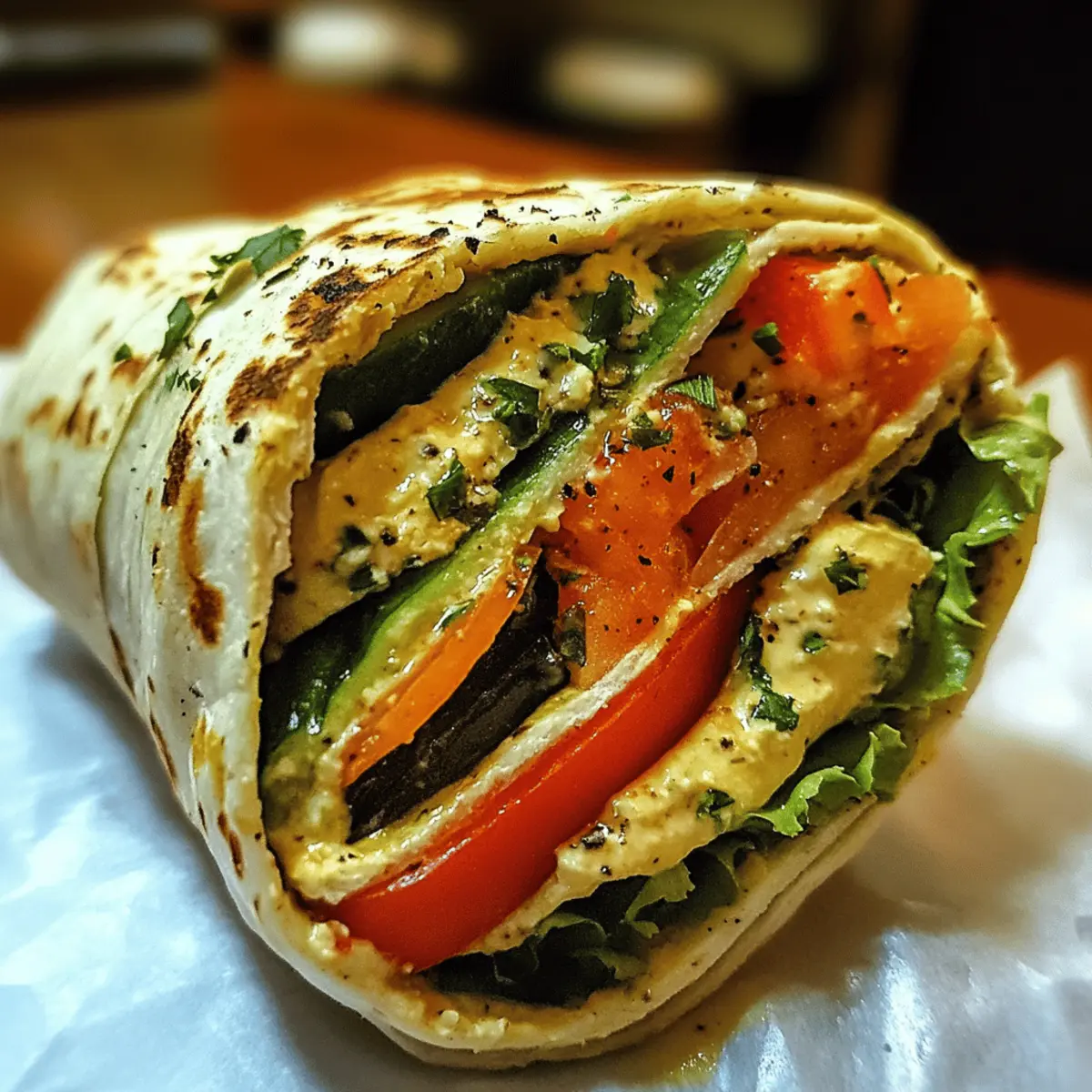 Easy Mediterranean Veggie Wrap with Hummus – Delicious Fresh Bite
