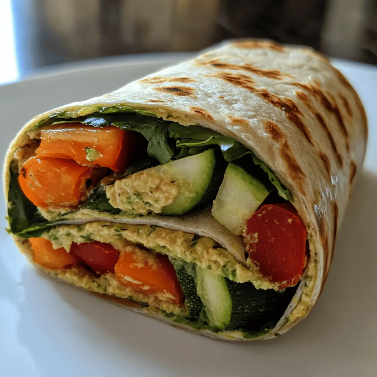 Easy Mediterranean Veggie Wrap with Hummus – Delicious Fresh Bite