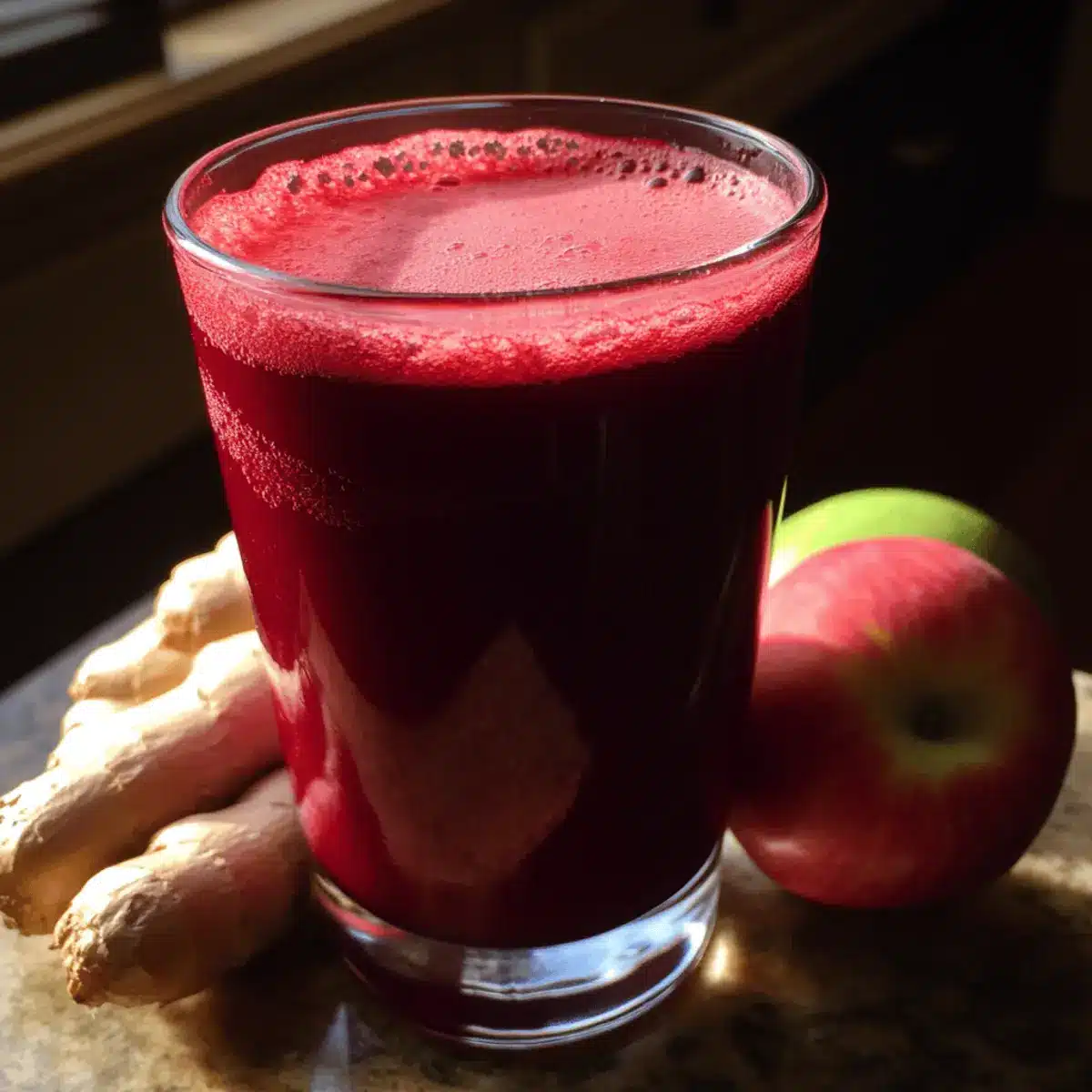 Ultimate Delicious Vibrant Beet, Apple, and Ginger Power Juice