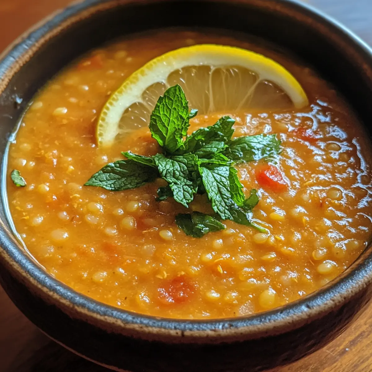Easy Turkish Red Lentil Soup with Lemon and Mint – Creamy Comfort