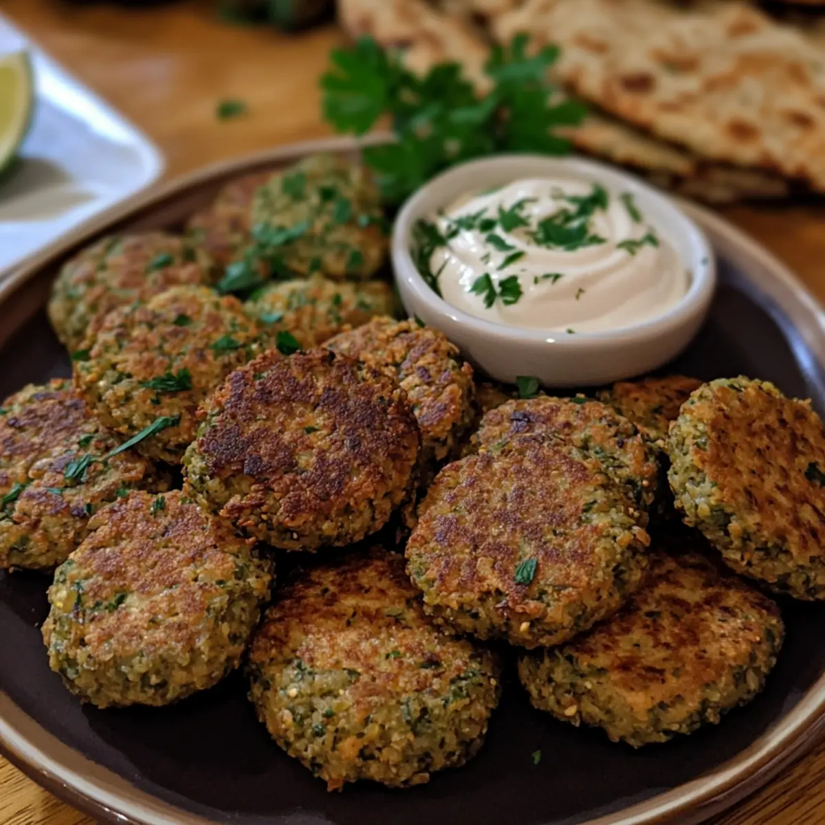 Easy Delicious Baked Falafel Platters with Whipped Tahini Recipe