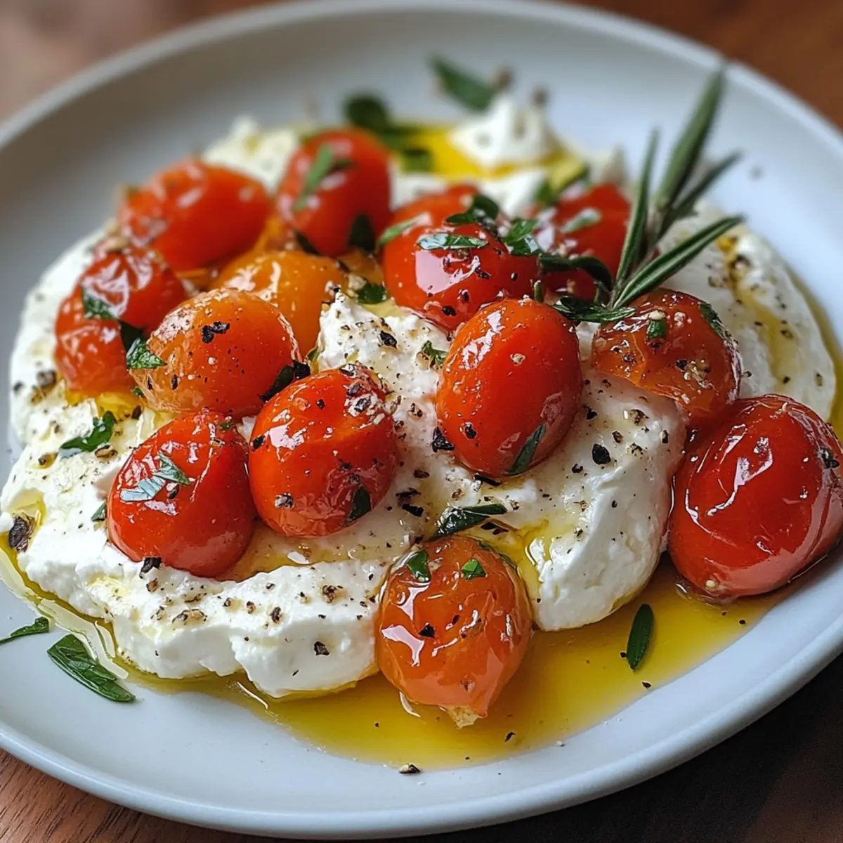 Easy Delicious Whipped Feta with Honey-Roasted Cherry Tomatoes