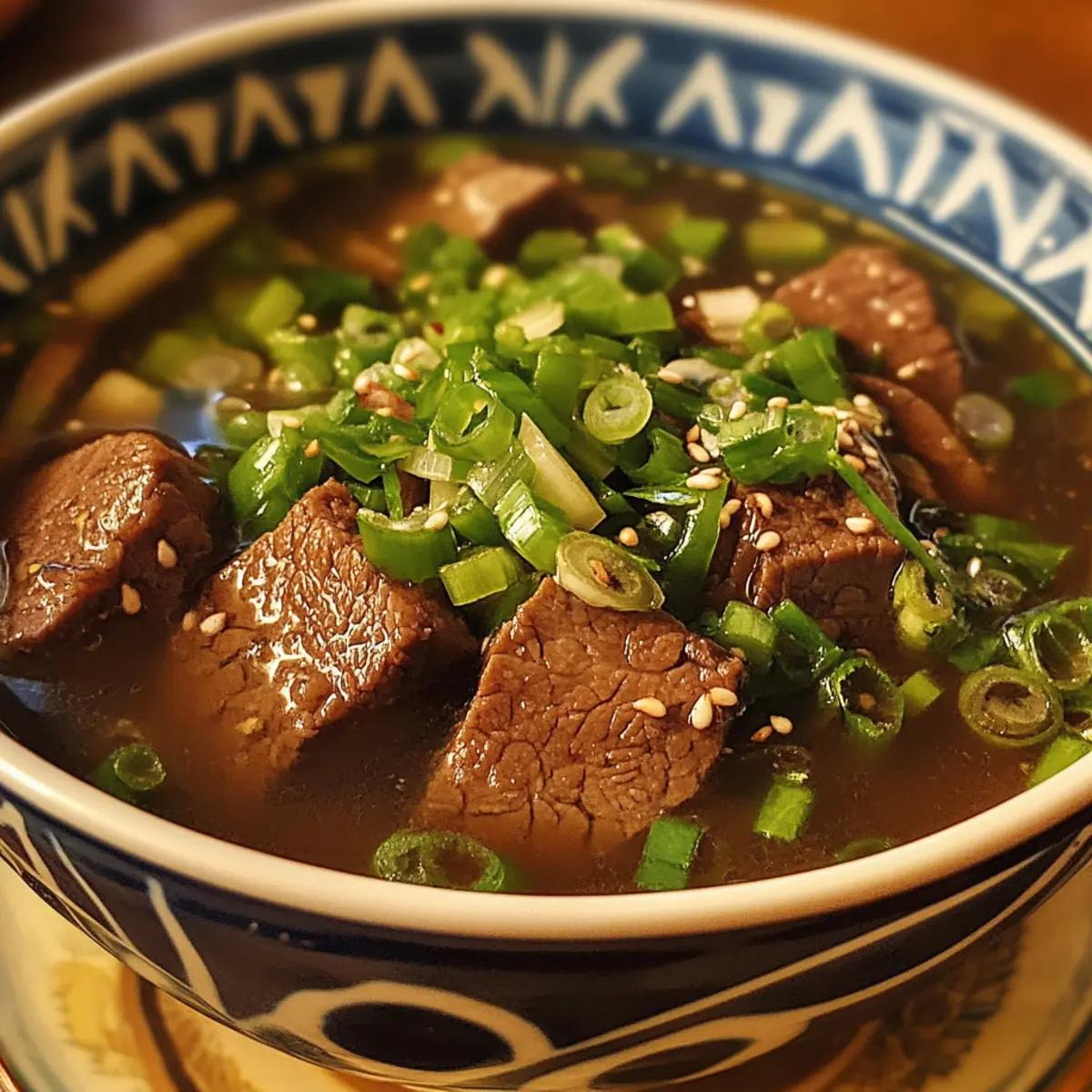 Ultimate Cozy Peppery Beef and Scallion Broth